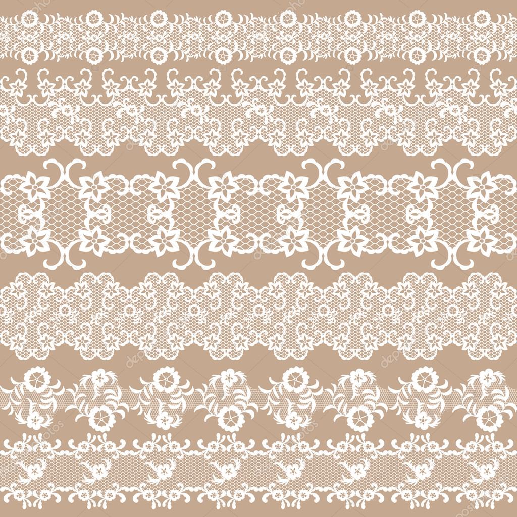 Set of beautiful lace vector trims Stock Vector by ©comotom0 30803985