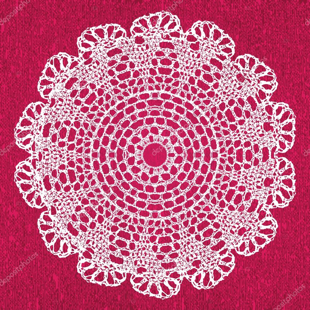 Elegant lacy doily on watercolor background Stock Vector Image by ...