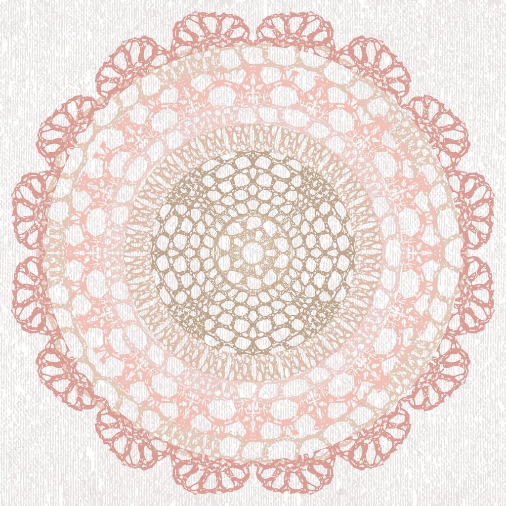 Elegant lacy doily on watercolor background Stock Vector Image by ...