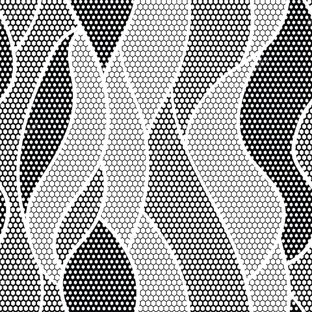 Lace vector fabric seamless pattern with lines and waves — Stock Vector ... Lace vector fabric seamless pattern with lines and waves — Stock Vector ...