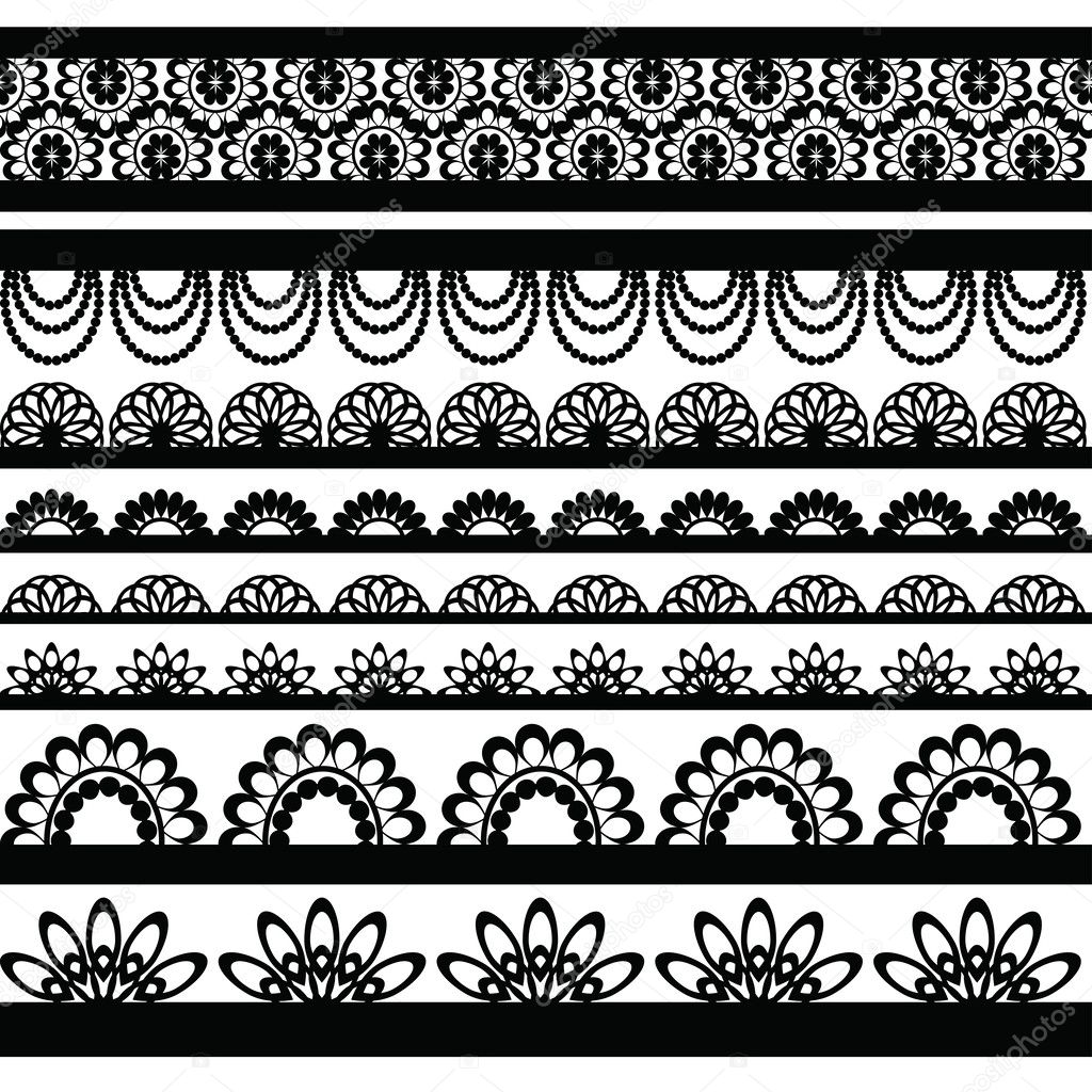Lace ribbons Stock Vector by ©comotom0 31640843
