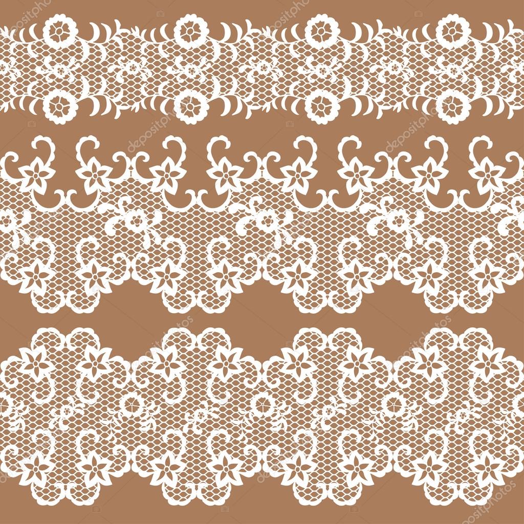 Set of beautiful lace vector trims — Stock Vector © comotom0 #31640863