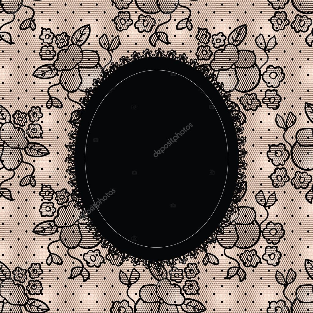 Black elegant doily on lace background Stock Vector Image by ©comotom0 ...