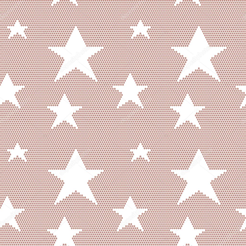 Lace seamless pattern with stars. Vector mesh. Stock Vector by ...