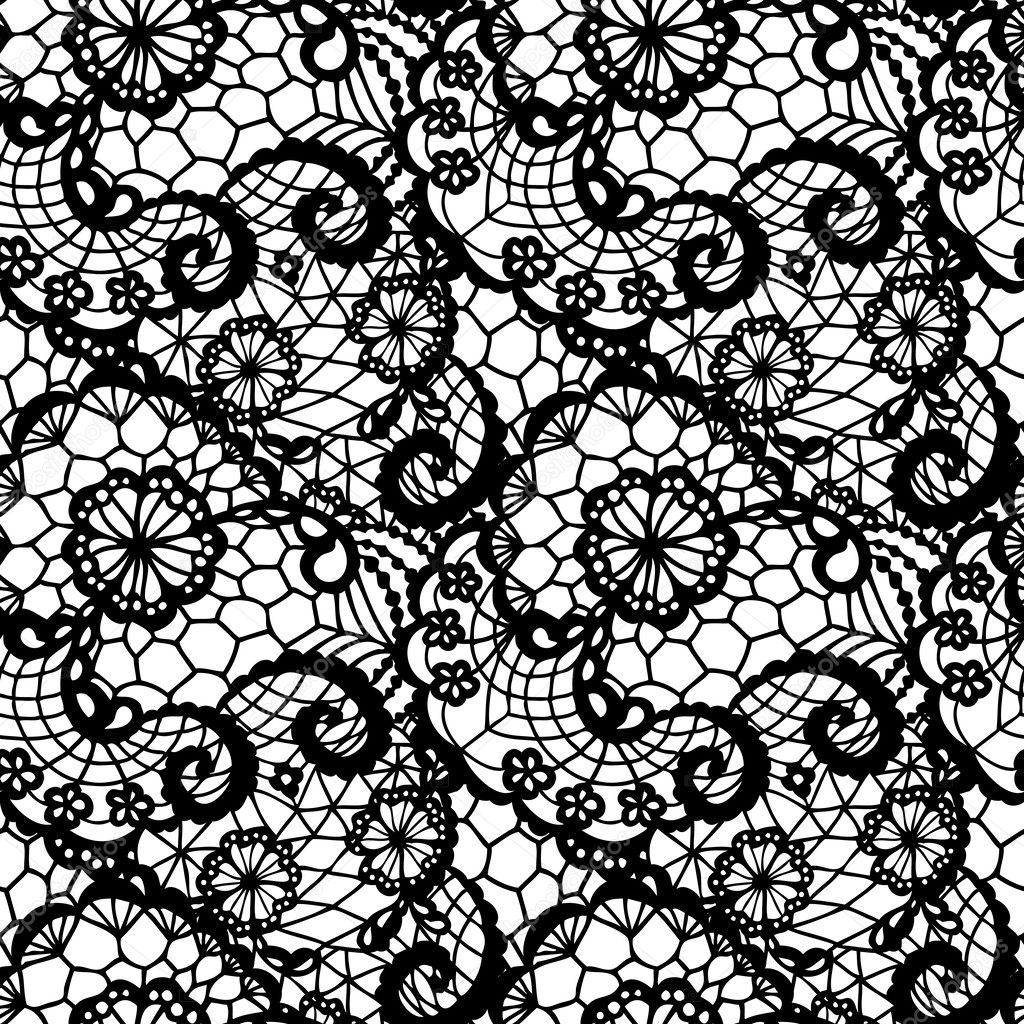 Lace Seamless Pattern With Flowers — Stock Vector © Comotom0 39791287