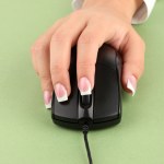 Hand holding mouse Stock Photo by ©mihhailov 5847411