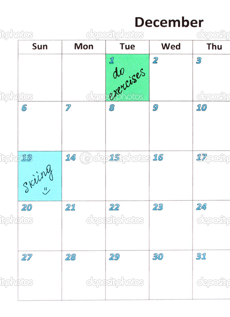 Notes on the calendar, close-up — Stock Photo © belchonock #13651837