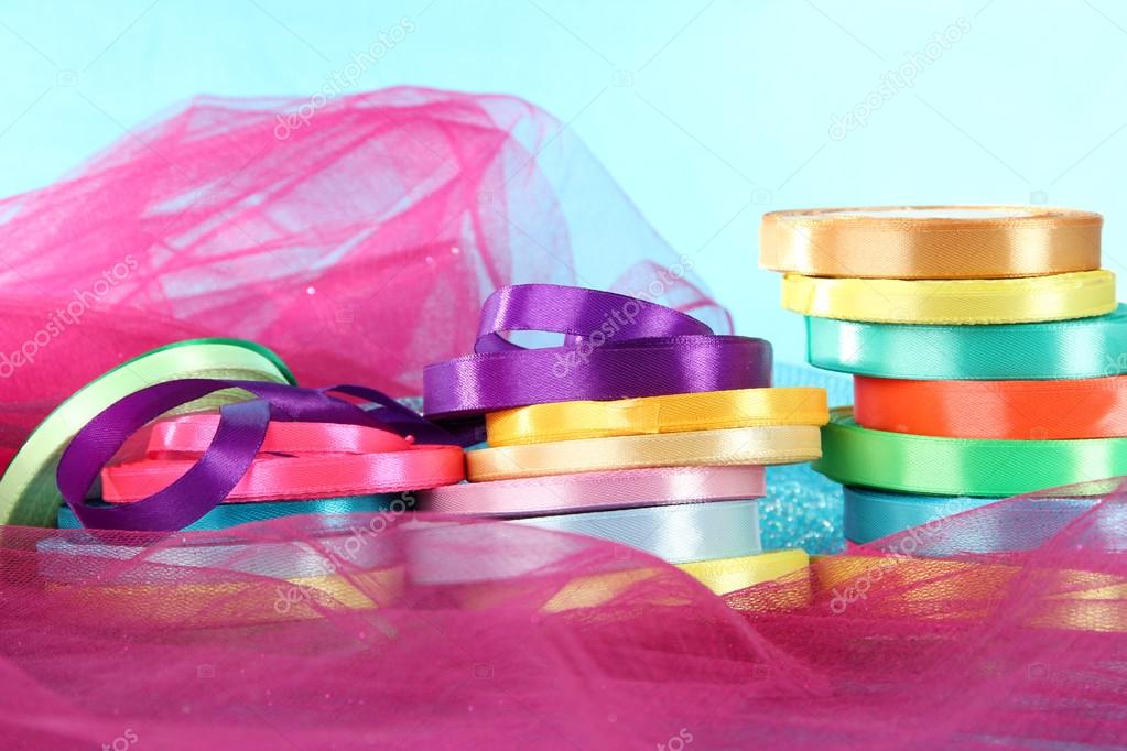 Bright ribbons on bright background Stock Photo by ©belchonock 22931702