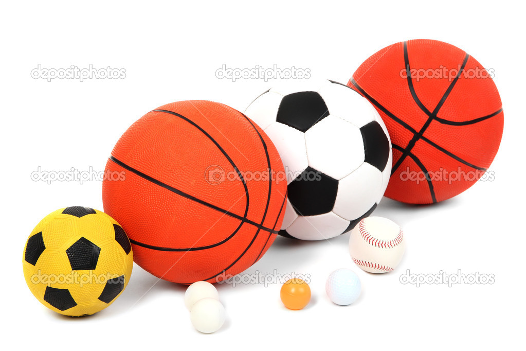 Different balls, isolated on white Stock Photo by ©belchonock 24610909
