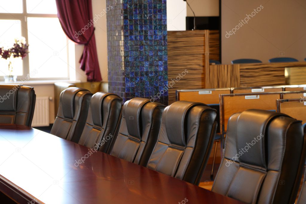 Interior of empty conference room Stock Photo by ©belchonock 25454473