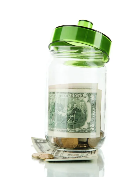 Jar with the money on white — Stock Photo © nanka-photo #1189654