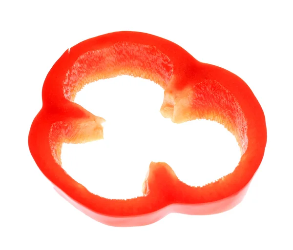 Fresh red pepper slice isolated on white — Stock Photo © belchonock ...