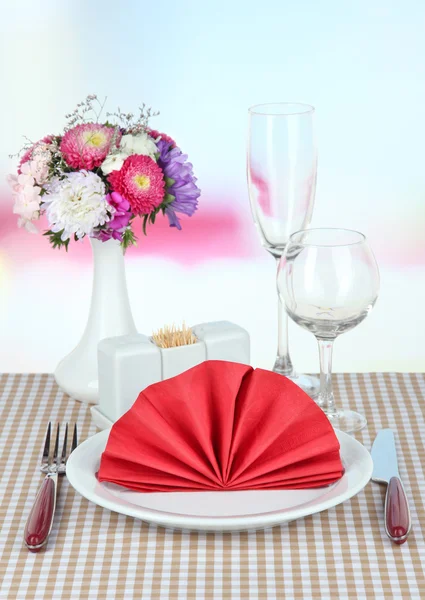 Beautiful table setting for breakfast Stock Photo by ©belchonock 30010615