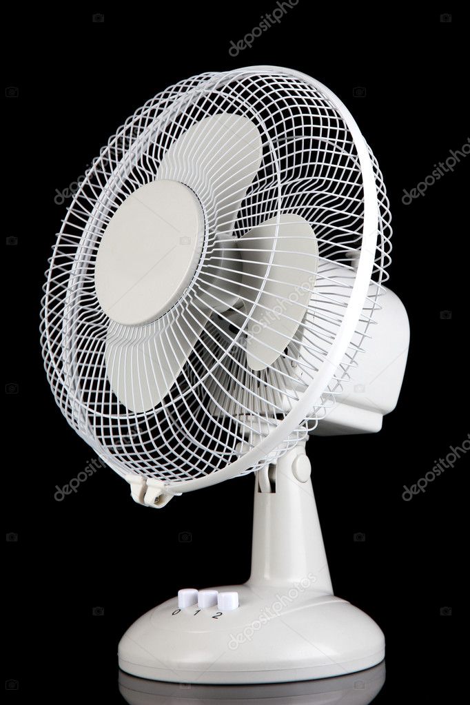 Electric fan on black background Stock Photo by ©belchonock 31793027