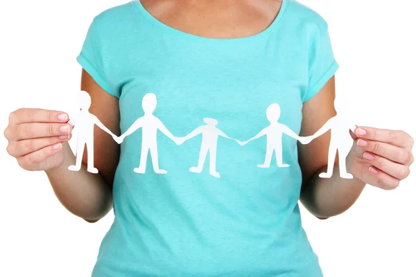 Female hands holding paper people Stock Photo by ©shefkate 37775837