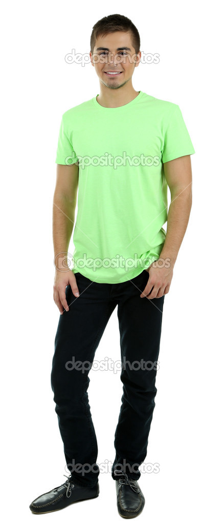 Handsome young man isolated on white — Stock Photo © belchonock #34853947