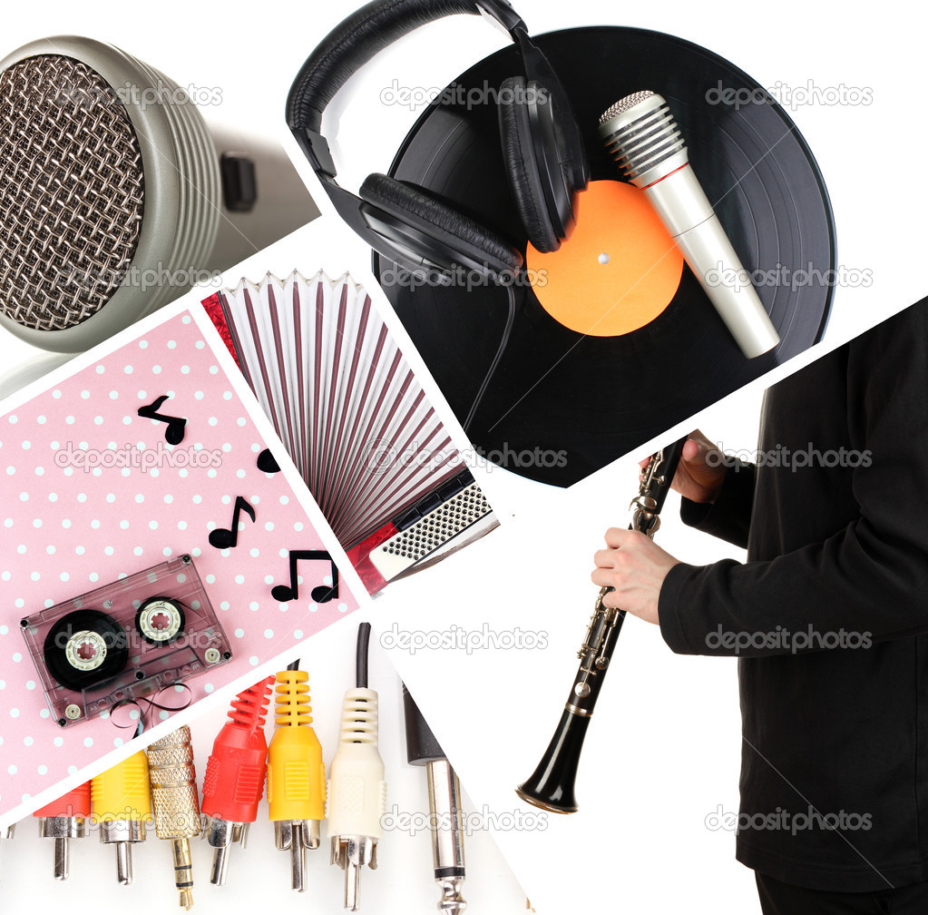 Musical collage — Stock Photo © belchonock #35689829