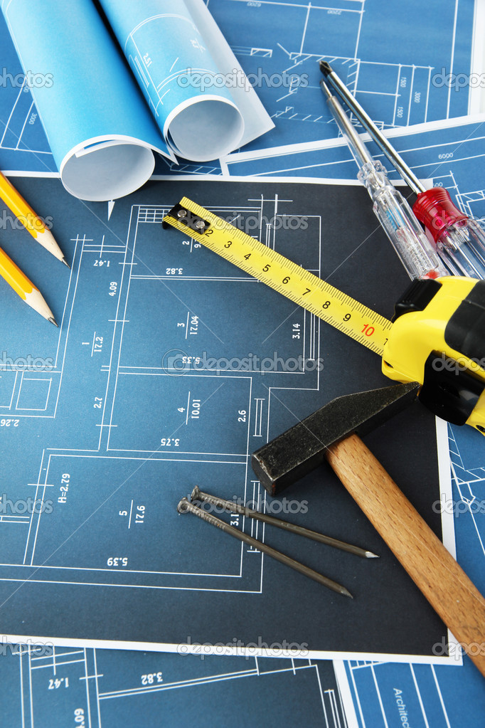 Part of architectural project — Stock Photo © belchonock #35694431