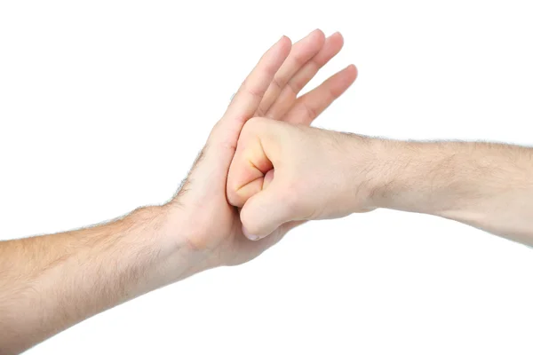 Hand yoga gesture isolated on white Stock Photo by ©belchonock 39030709
