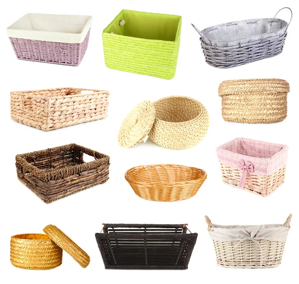 Baskets of different color Stock Photos, Royalty Free Baskets of ...