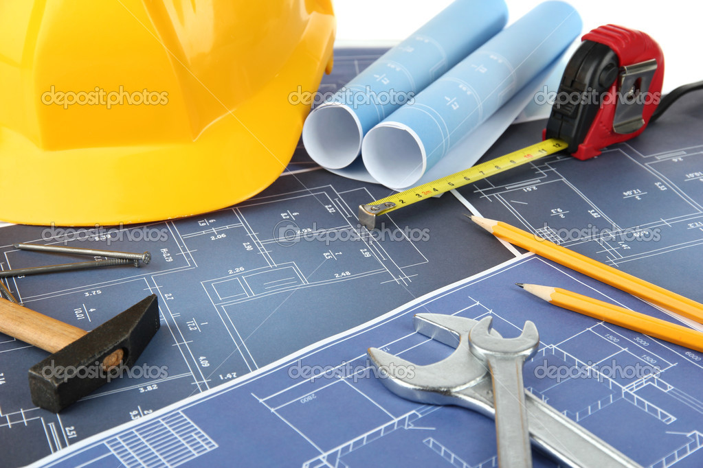 Part of architectural project Stock Photo by ©belchonock 37095193