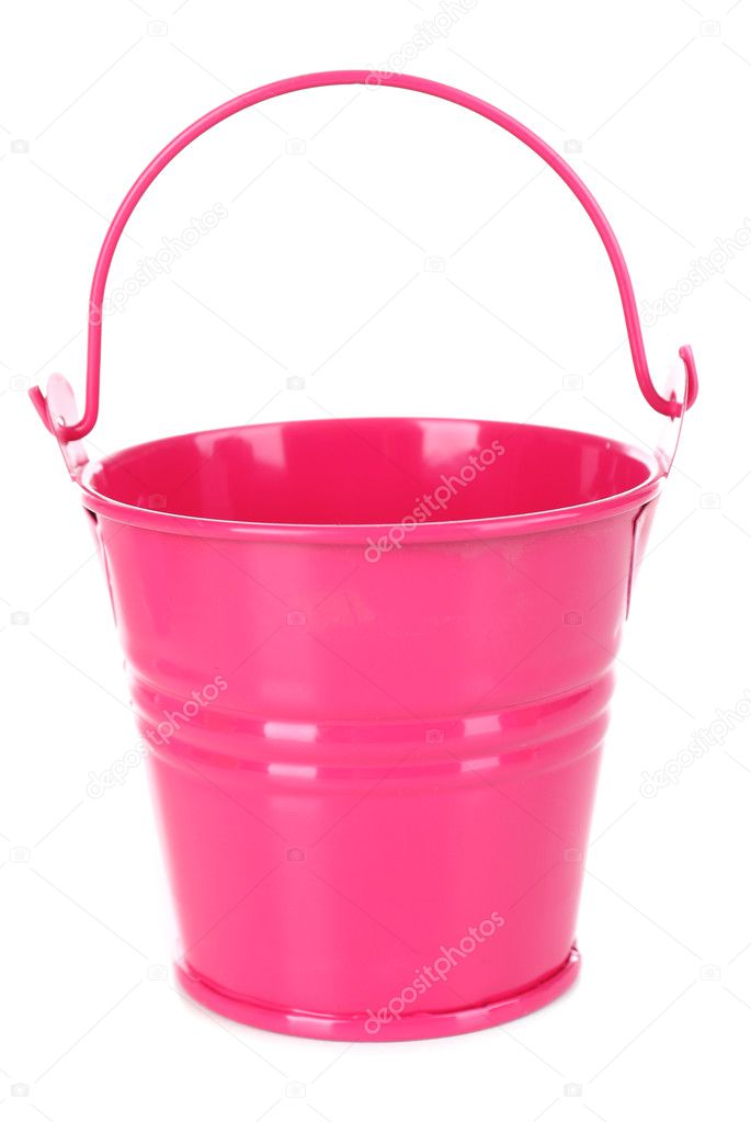 Empty bucket isolated on white Stock Photo by ©belchonock 37957449