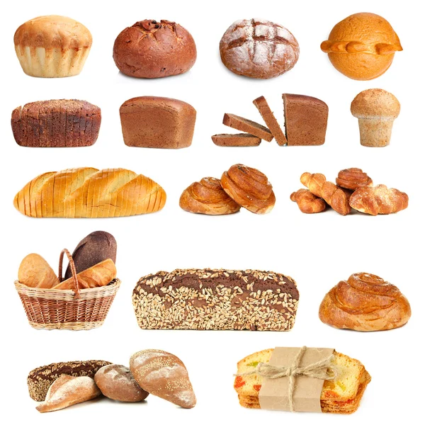 Collage of various bread isolated on white Stock Photo by ©belchonock ...