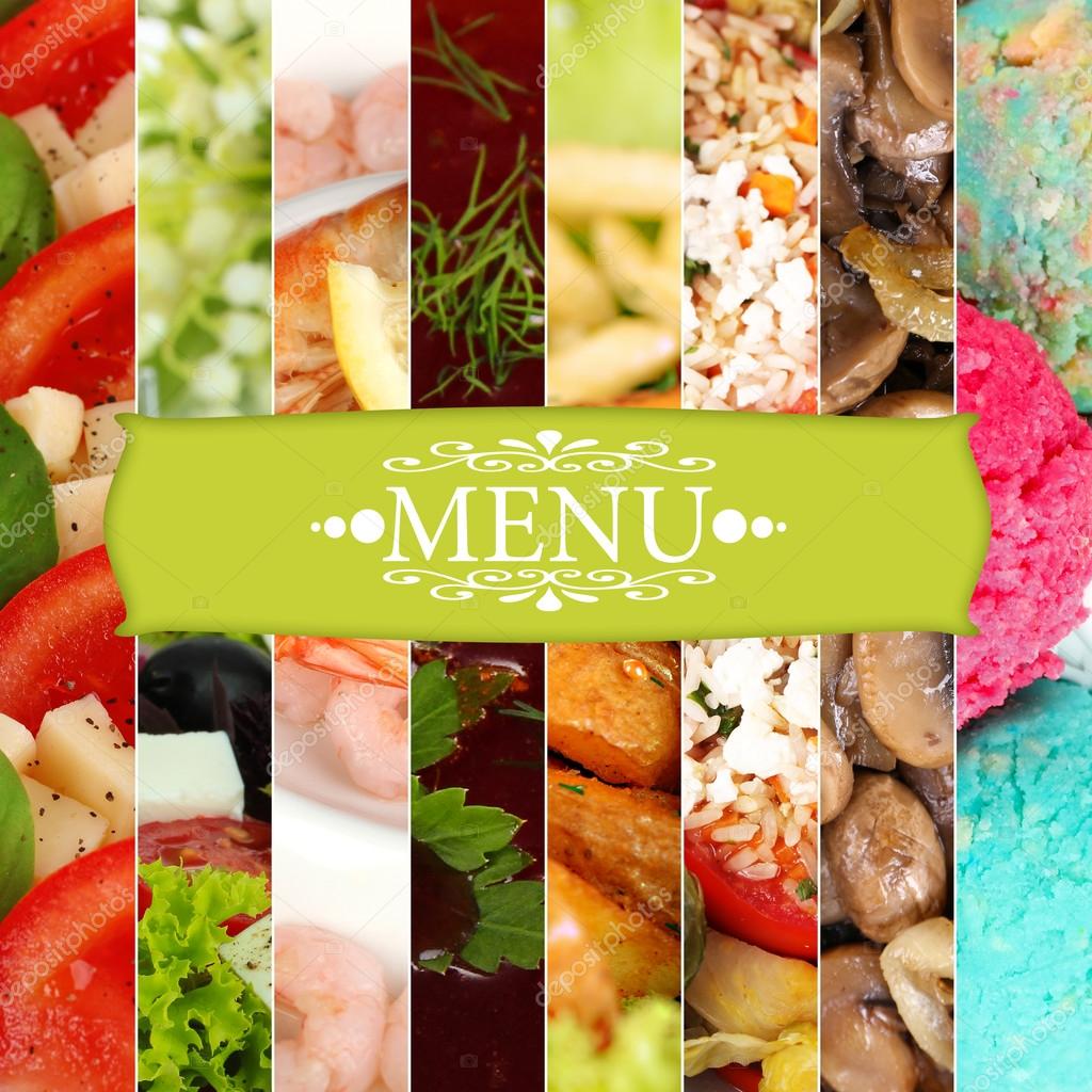 Collage of dishes for restaurant menu — Stock Photo © belchonock #39804423