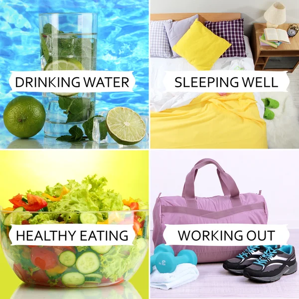 Healthy lifestyle collage Stock Photos, Royalty Free Healthy lifestyle ...