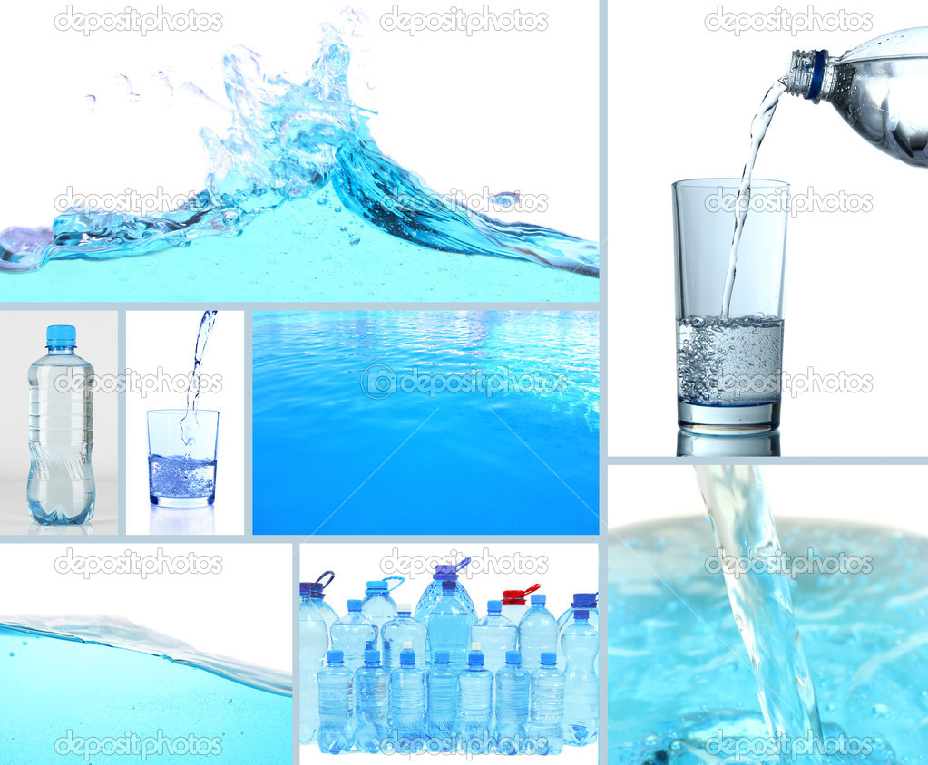 Collage of mineral water — Stock Photo © belchonock #41511005