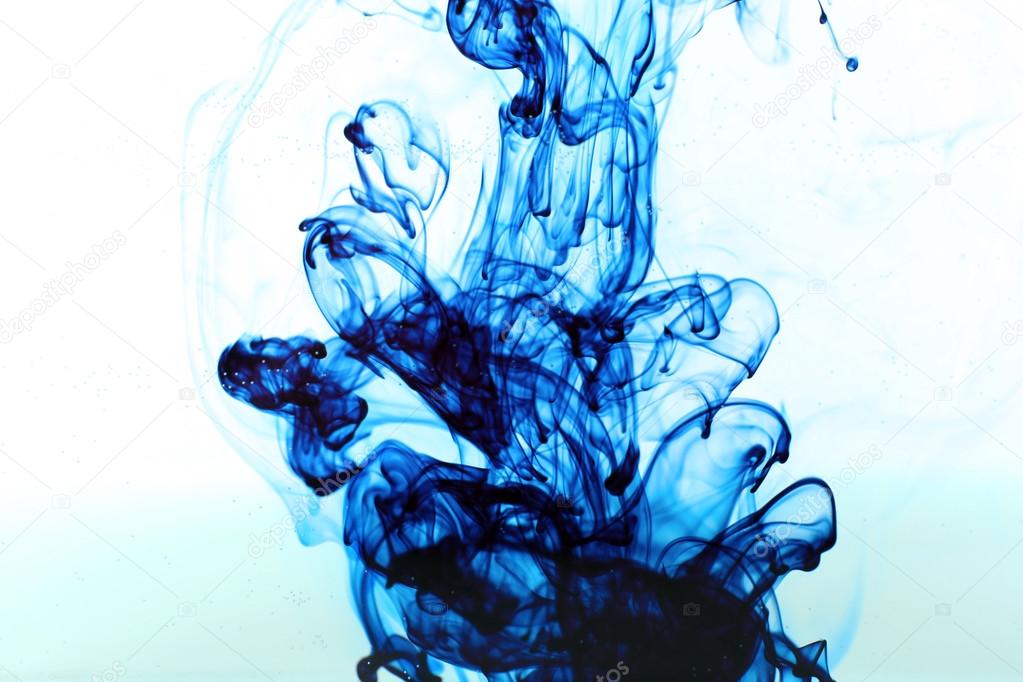 Ink in water isolated on white — Stock Photo © belchonock #41771293