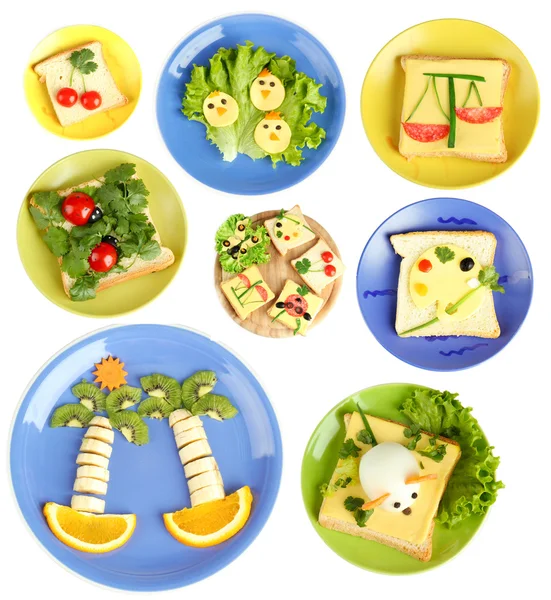 Collage of fun food for kids Stock Photo by ©belchonock 41791159