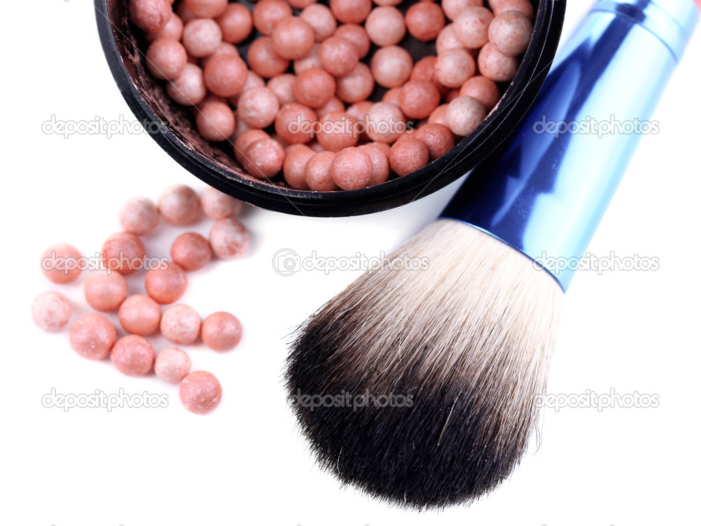 Powder balls isolated on white — Stock Photo © belchonock #42759123