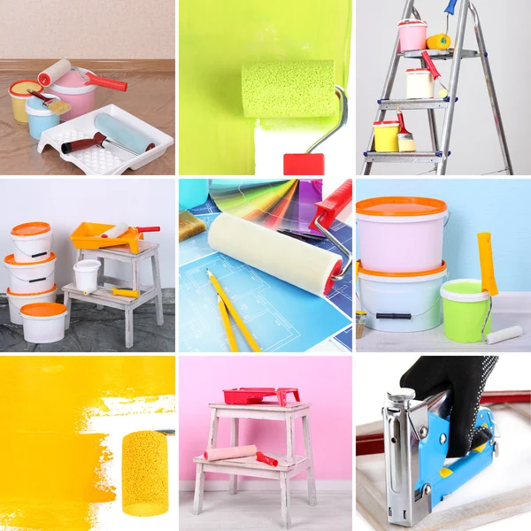 Construction materials collage — Stock Photo © lightkeeper #6739897