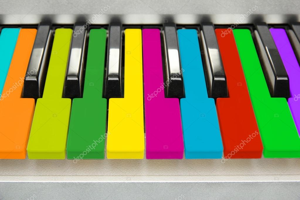 Colorful Piano Keys Background