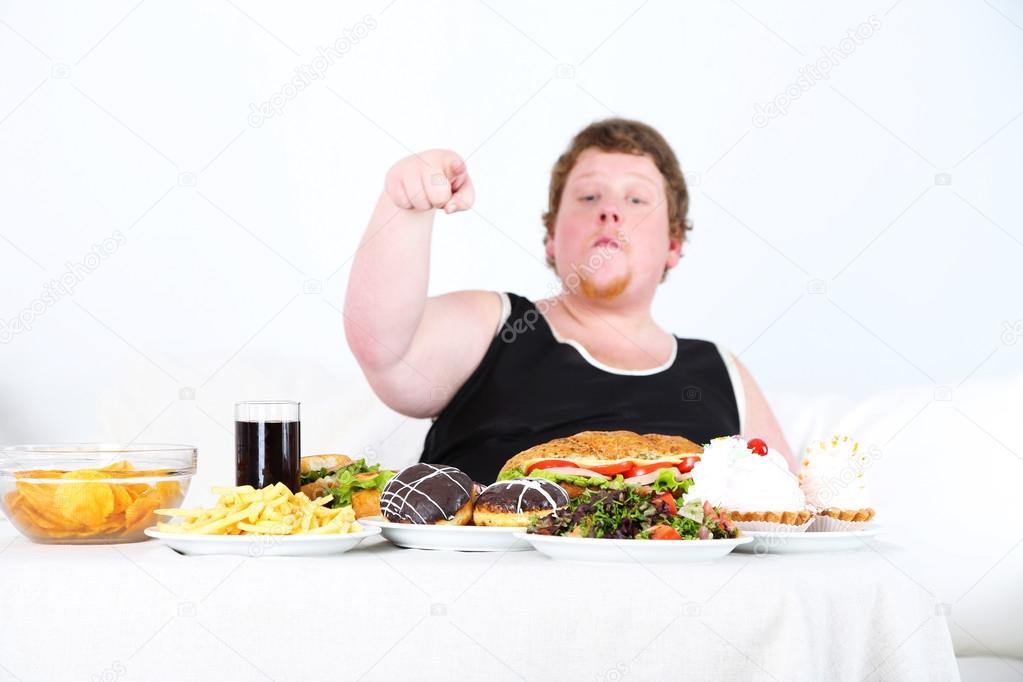 Fat man — Stock Photo © belchonock #45085913