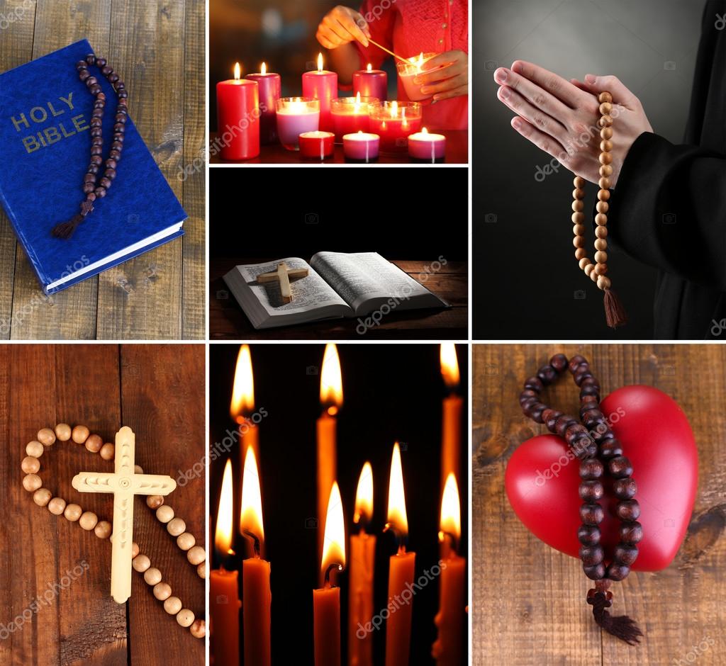 Religion collage Stock Photo by ©belchonock 47210131