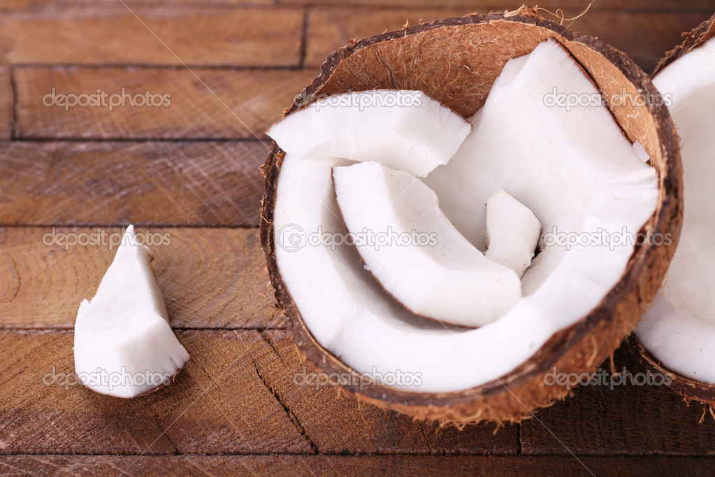 Broken coconut Stock Photo by ©belchonock 48901243