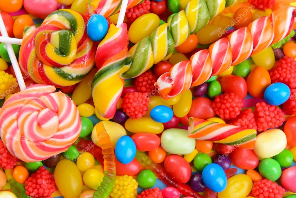 Different colorful fruit candy — Stock Photo © belchonock #49961455