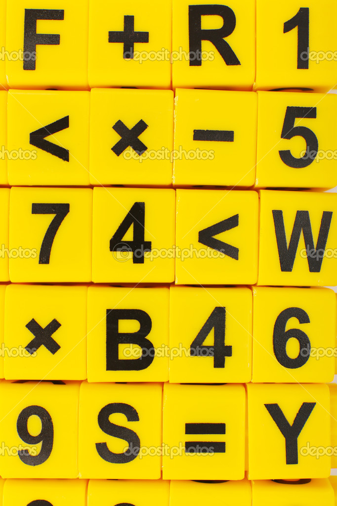 Educational cubes with numbers — Stock Photo © belchonock #50327233
