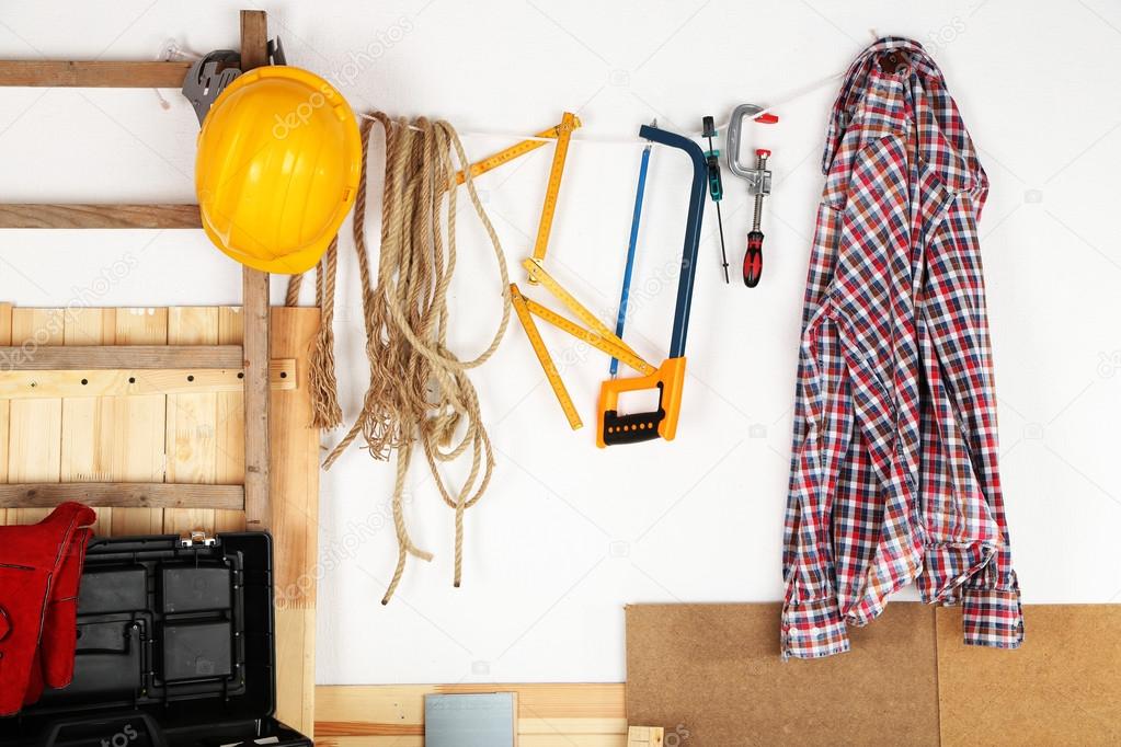 Working tools in workshop — Stock Photo © belchonock #50545227