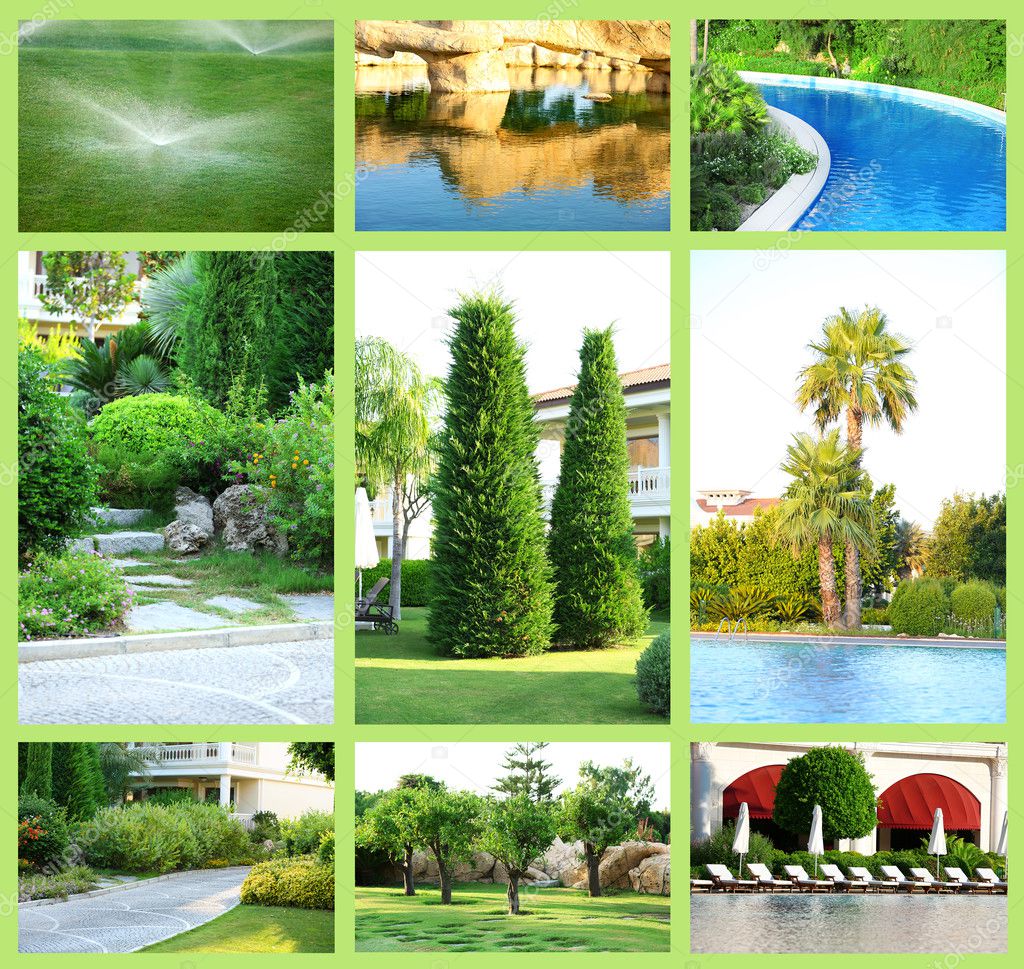Collage of nature landscaping Stock Photo by ©belchonock 50579727