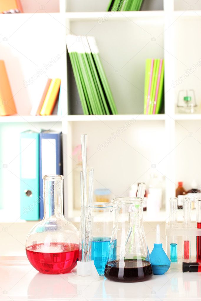 Different laboratory glassware Stock Photo by ©belchonock 50623083