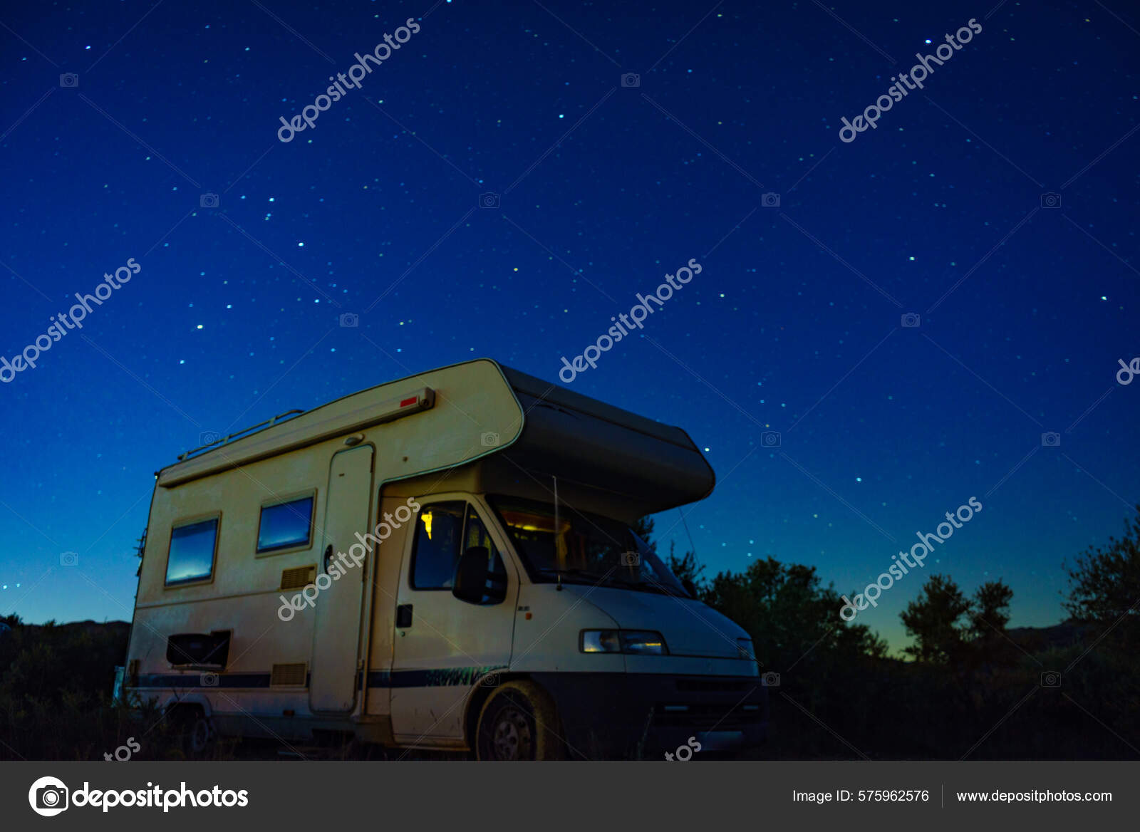 Camper Car Camping Night Nature Starry Sky Stock Photo by ©Anetlanda ...