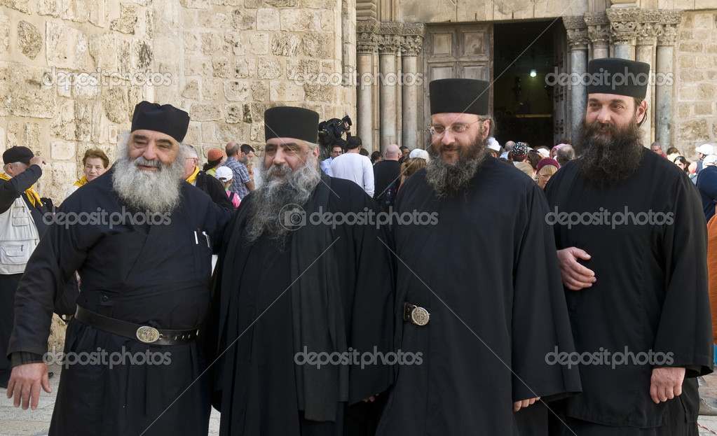 Greek Orthodox monks – Stock Editorial Photo © kobbydagan #12333846
