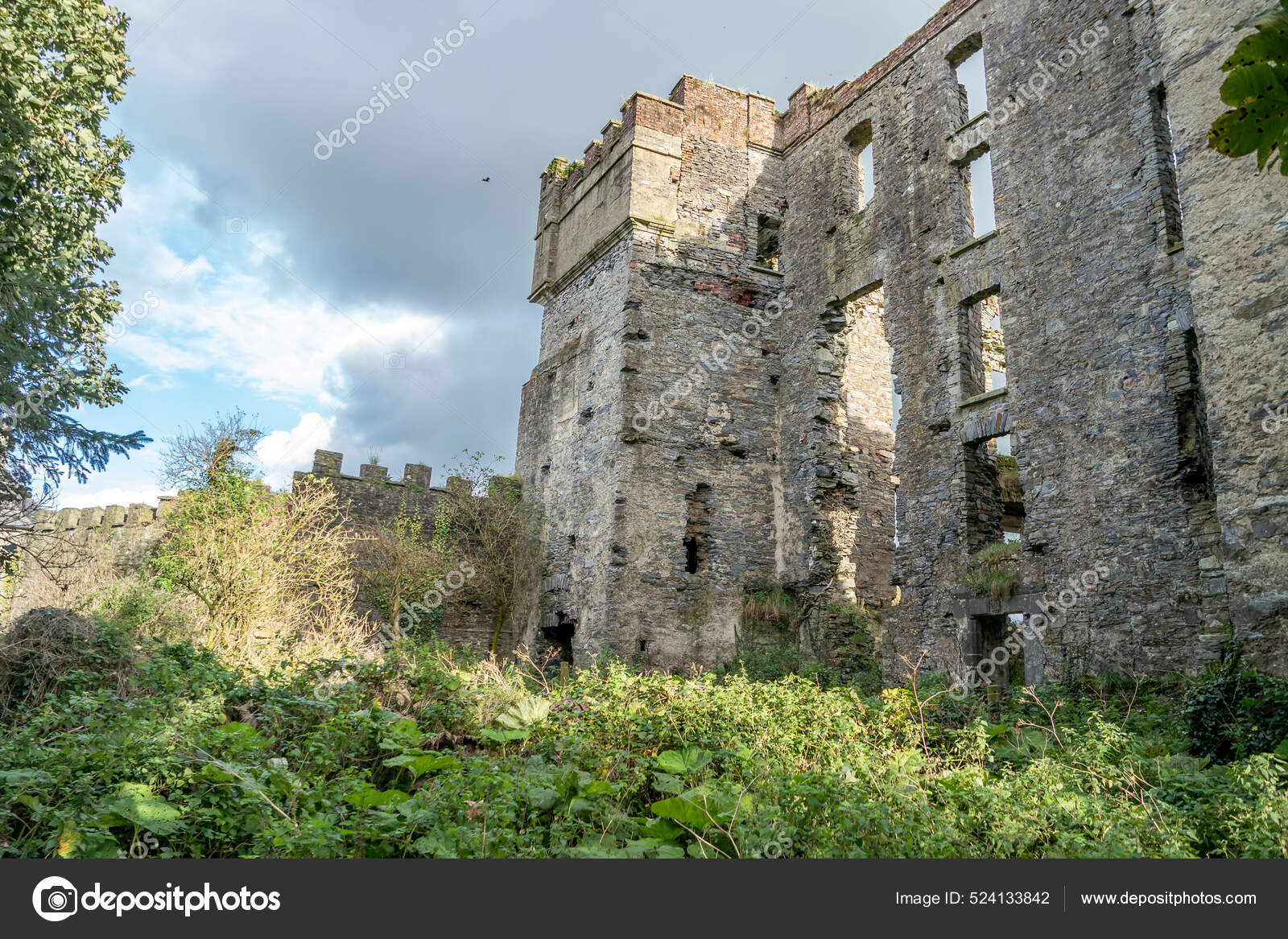 The remains of Raphoe castle in County Donegal - Ireland — Stock Photo ...