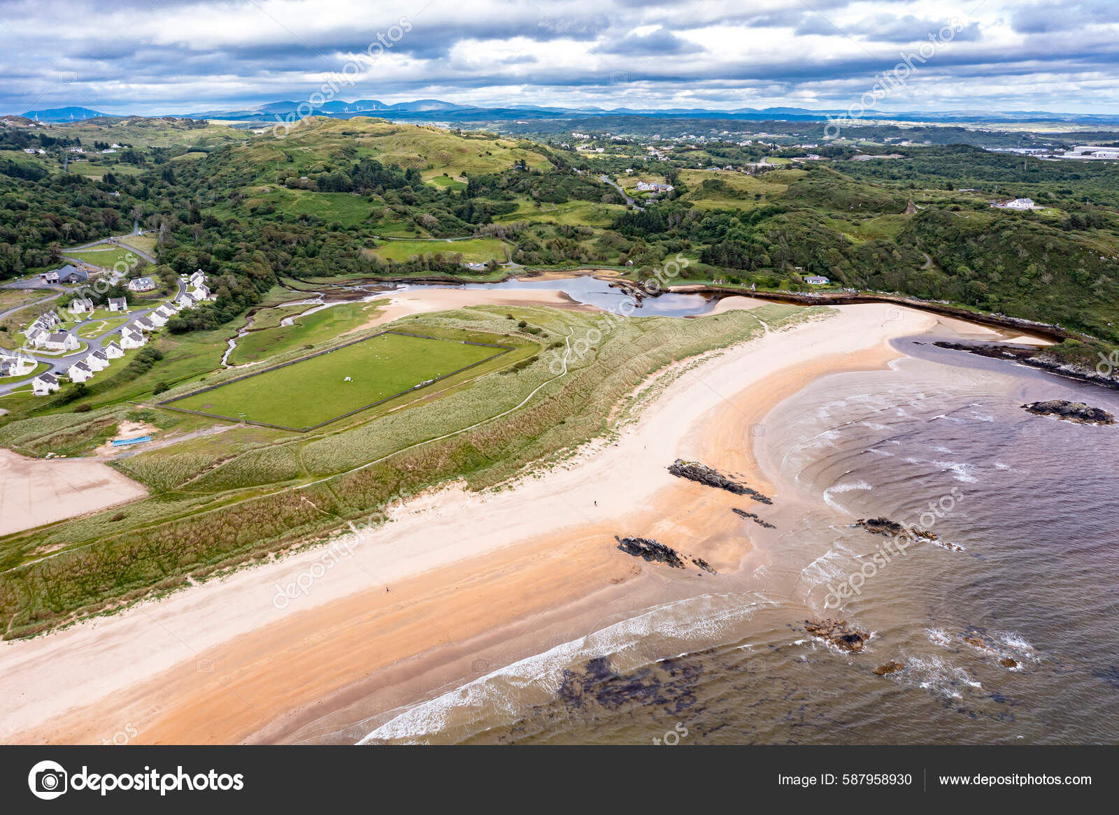 Aerial Fintra Beach Killybegs County Donegal Ireland image libre de ...