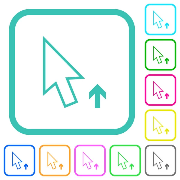 Wind Turbine Vivid Colored Flat Icons Curved Borders White Background Stock Vector by ...