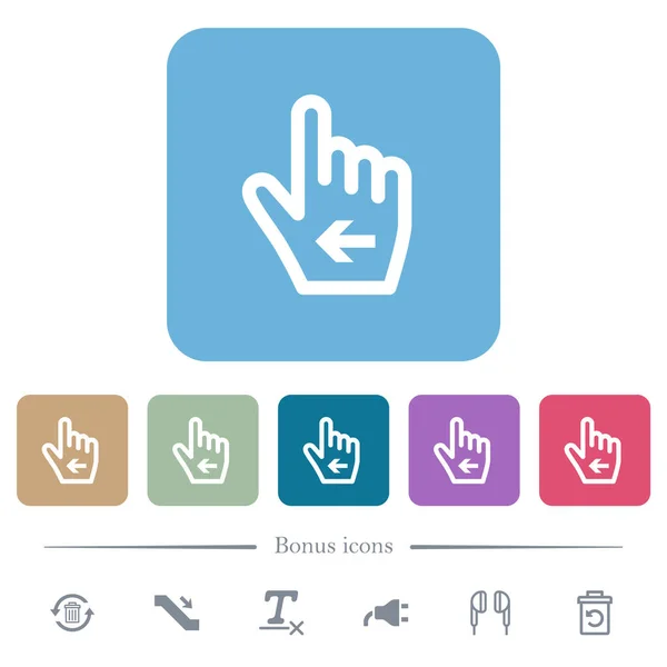 Hand Cursor Solid Flat White Icons Color Backgrounds Bonus Icons Stock ...