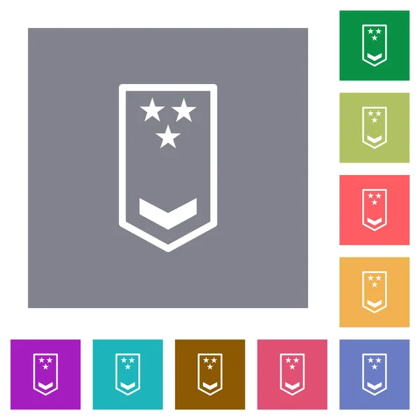 Military Insignia Three Chevrons Darker Flat Icons Color Background ...